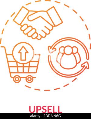 Upsell concept icon. Increasing products commercial value, sales profit ...