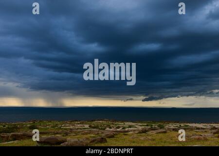 Zambia, Sinazongwe, Kariba reservoir, dammed Zambezi river, the Kariba ...