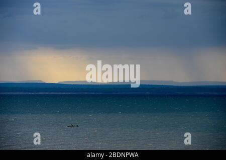 Zambia, Sinazongwe, Kariba reservoir, dammed Zambezi river, the Kariba ...