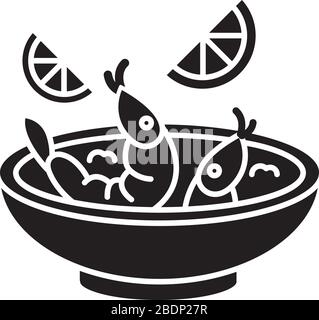 ceviche icon black vector illustration Stock Vector Image & Art - Alamy