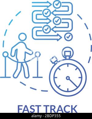Priority Queue Concept Icon Luxury Class Flight Idea Thin Line