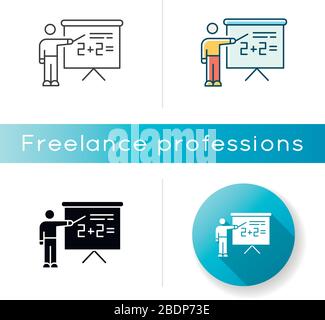 Online education blue RGB color icons set Stock Vector Image & Art - Alamy