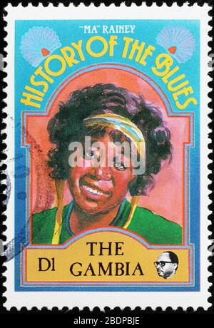 Blues singer Ma Rainey on american postage stamp Stock Photo - Alamy