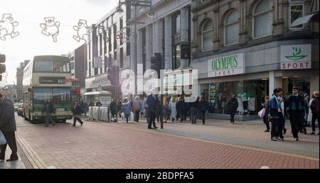 1993 Leeds City Centre, Briggate, then the main shopping street, prior ...