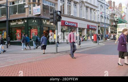 1993 Leeds City Centre, Briggate, then the main shopping street, prior ...