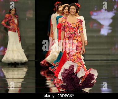 SIMOF 2020 - models walk the runway for the Maria Fernandez Fuentes ...