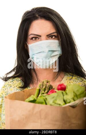 woman give vegetables to you Stock Photo - Alamy