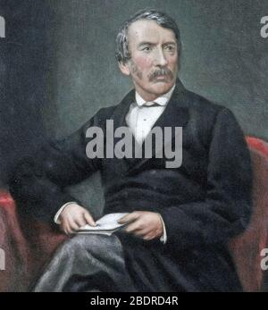 David Livingstone (1813-1873). Scottish explorer. Death of Livingstone ...