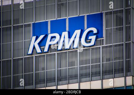 Signage on the KPMG building, London, England, UK Stock Photo - Alamy