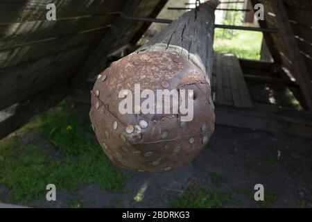 A front detail of a medieval siege ram Stock Photo - Alamy
