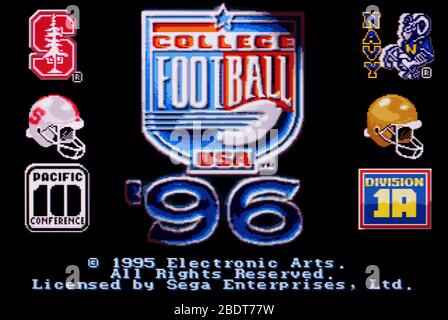 College Football USA '96 - Sega Genesis Mega Drive - Editorial use only ...