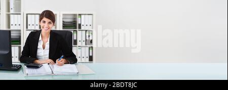 Professional Accountant Woman Doing Accounting Finance Invoice Stock ...