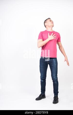 Angry man. white background, full body Stock Photo - Alamy