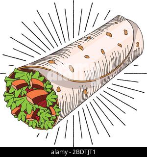 Tortilla wrap - illustration/ clipart Stock Vector Image & Art - Alamy