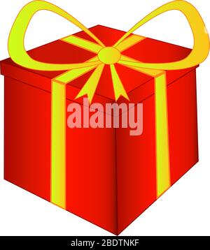 yellow gift box design Stock Vector Image & Art - Alamy