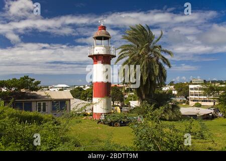 Old Lighthouse Deep Water Harbour St Johns City Antigua Island Stock ...