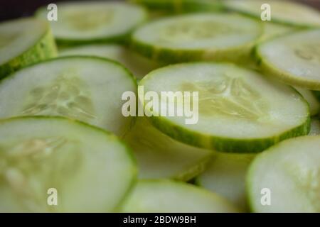 Fresh Cucumber Round Circle Slices As Whole background Texture Stock ...