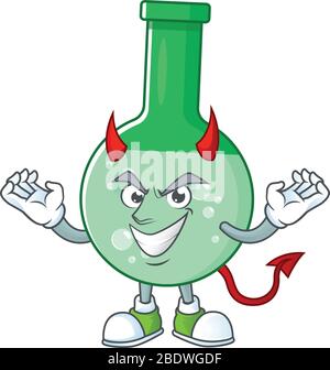 A picture of devil liquid bottle cartoon character design Stock Vector ...
