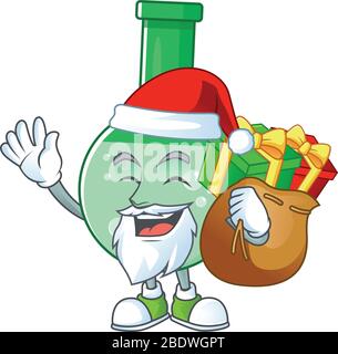 Santa science beaker mascot cartoon Stock Vector Image & Art - Alamy