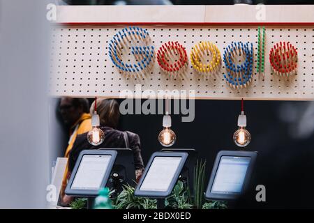 fair stand for Google, exhibition booth at event or business meeting ...