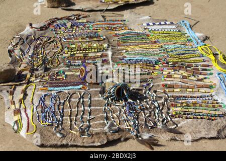 Hadza handicraft for sale at the hadza tribe's village Photographed at ...