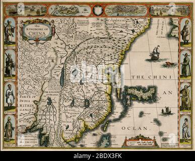 17th century Map of China Stock Photo - Alamy