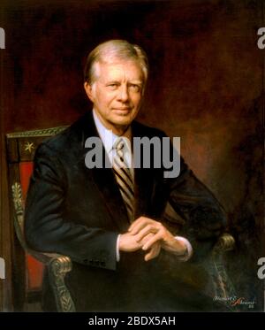 Official portrait of President Jimmy Carter. Ca. 1977-1980 Stock Photo ...