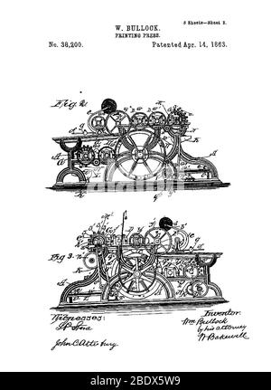 William Bullock, Web Rotary Press Stock Photo - Alamy