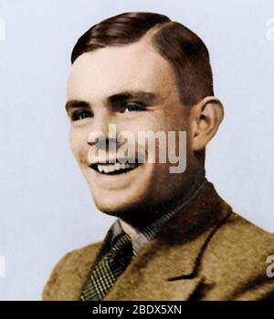 Alan Turing. Portrait of the English mathematician and computer ...
