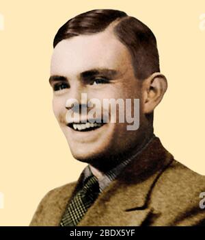 Alan Turing. Portrait of the English mathematician and computer ...