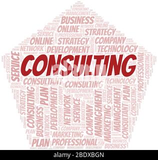 CONSULTING. Word cloud illustration. Tag cloud concept collage Stock ...