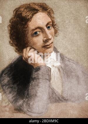 John Keats, Romantic poet, English literature, Portrait by Joseph ...