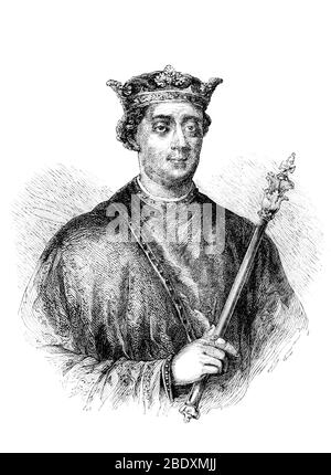 Henry II, or Henry Plantagenet, King of England, 1133-1189. In crown ...