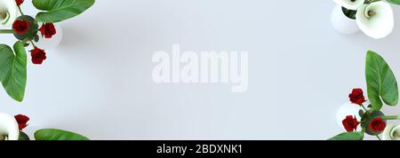 Easter Flower Lily Banner 3d image Stock Photo - Alamy