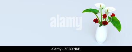 Easter Flower Lily Banner 3d image Stock Photo - Alamy