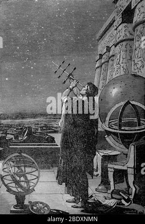 Hipparchus, Ancient Greek astronomer, 2nd century BC (c1880). Artist ...