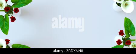 Easter Flower Lily Banner 3d image Stock Photo - Alamy