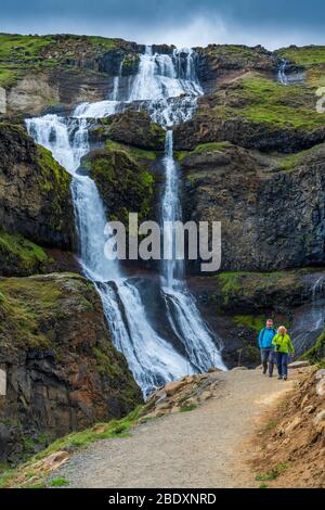 The Rjúkandi waterfall in the Eastern region of Iceland Stock Photo - Alamy