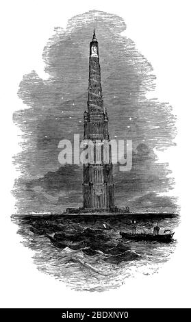 Seven Wonders of the Ancient World. The lighthouse at Alexandria, Egypt ...