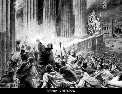 Burning of the Royal Library of Alexandria Stock Photo - Alamy