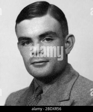 Alan Turing. Portrait of the English mathematician and computer ...