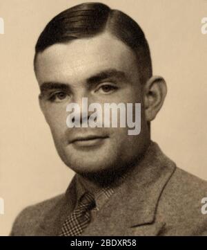 Alan Turing. Portrait of the English mathematician and computer ...