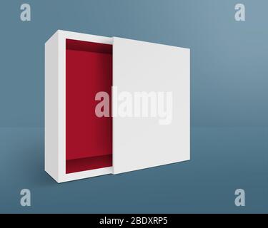 Presentation opened pull out box, mock up template ready for your ...