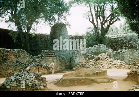 The Conical Tower at Great Zimbabwe Africa Stock Photo - Alamy