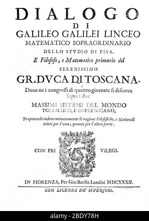 Title Page of Galileo's Book Stock Photo - Alamy