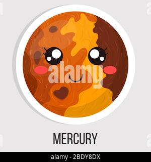 funny mercury planet cartoon illustration Stock Vector Image & Art - Alamy