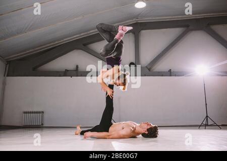 Theme is sport and a healthy lifestyle. Acrobatics and acreage. Two ...