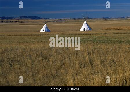 Tepee, Ulm Pishkun State Park, Montana Stock Photo - Alamy