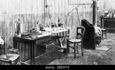 A typical chemist's laboratory in the 1890s Stock Photo - Alamy