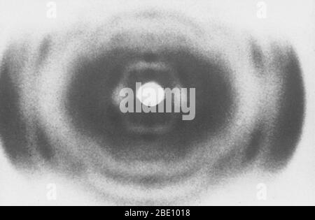 An X-ray of DNA, produced circa 1937, by William Thomas Astbury (1898 ...